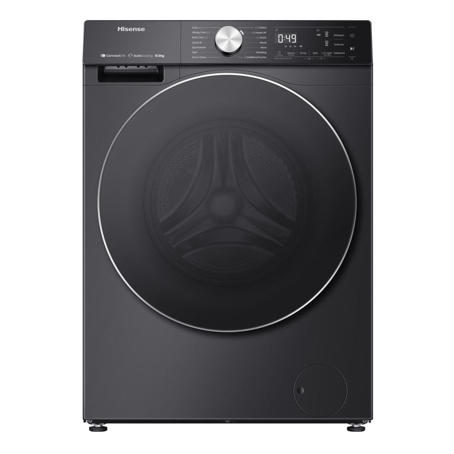 Hisense WF5S1245BB | 5S Series 12kg Premium Black Front Loader | Hisense SA
